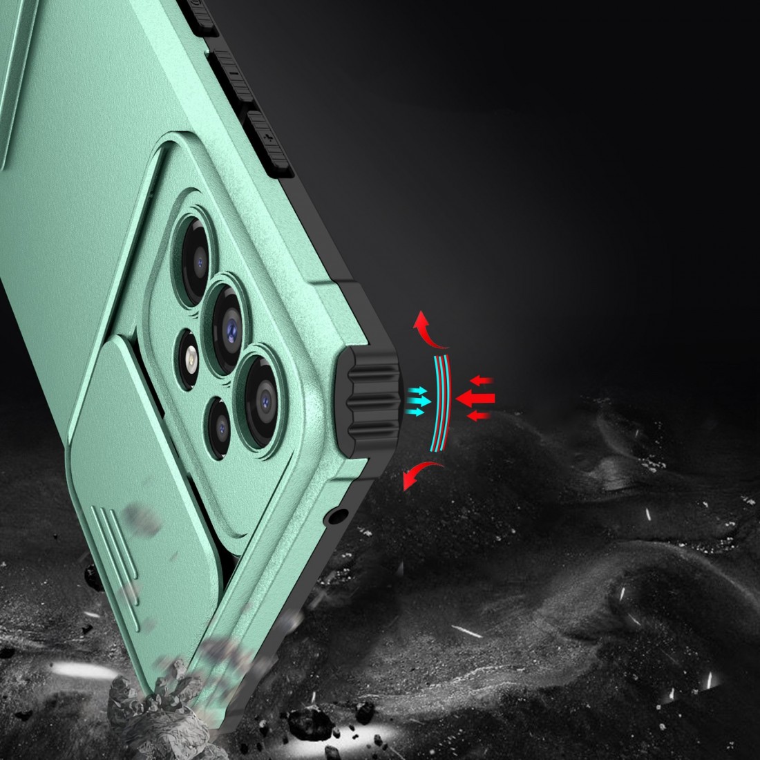 Husa spate pentru Motorola Moto E20 - Dragon Case Turcoaz | RobestShop.ro